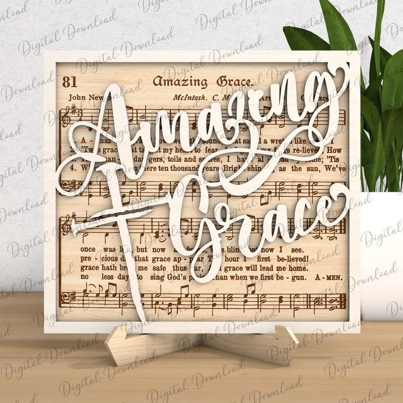 Religious Decor Amazing Grace - Etsy UK