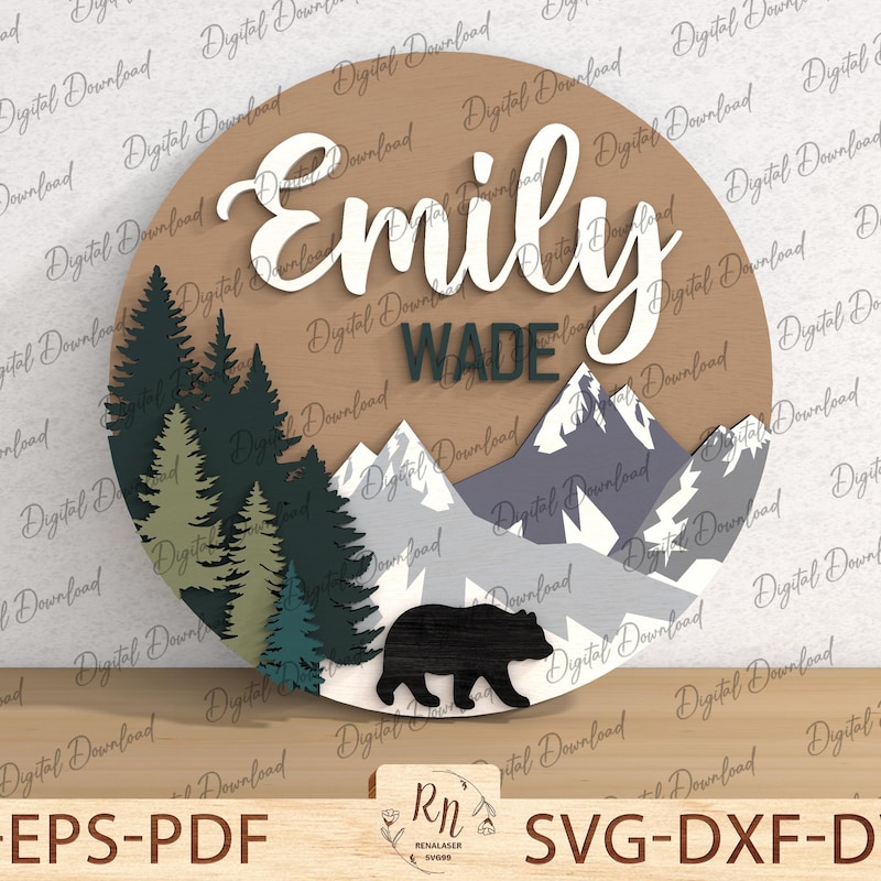 Bears Mountain Sign Svg - Etsy UK