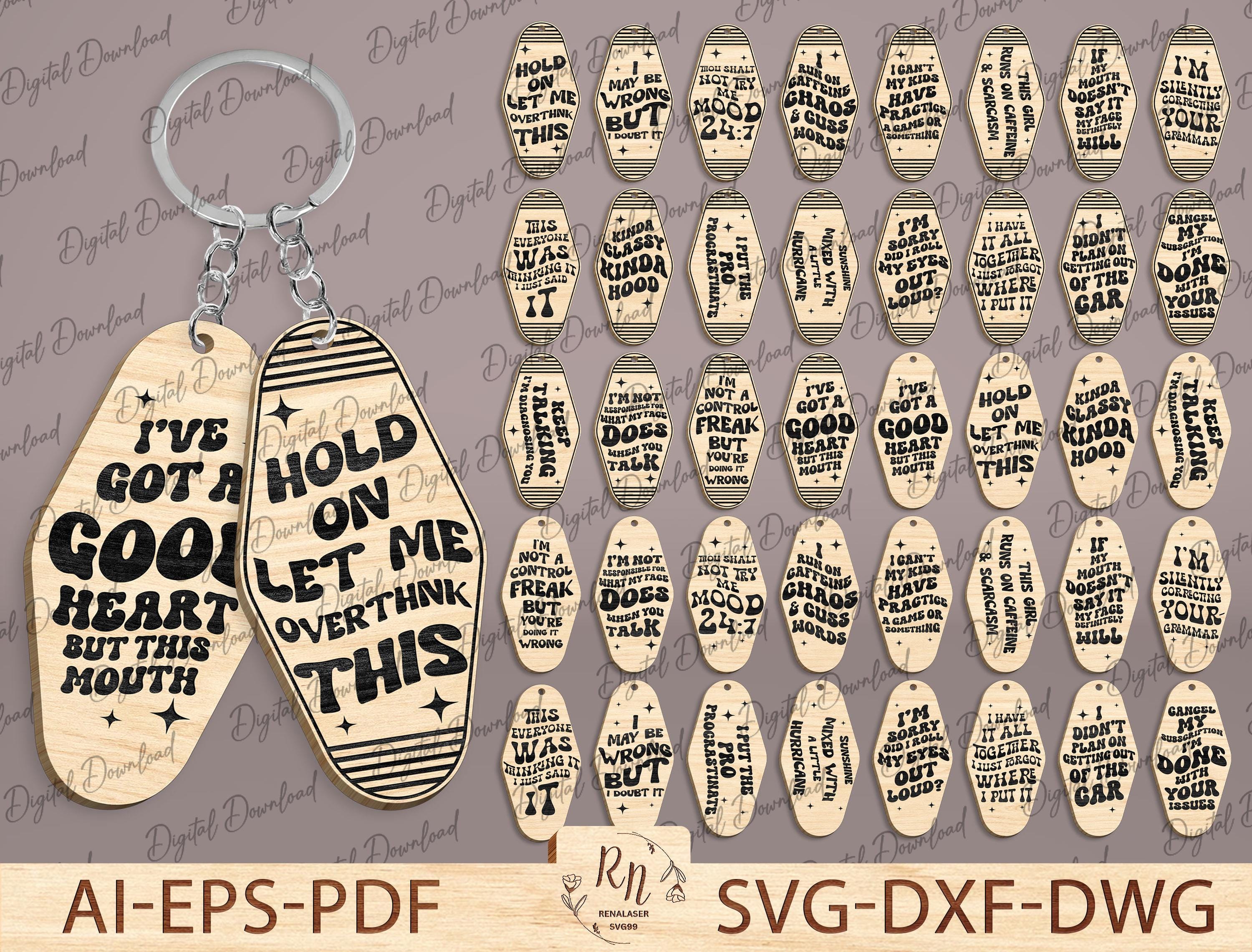 Sarcastic Motel Keychain Svg, Snarky Motel Keychain SVG Bundle, Adult ...