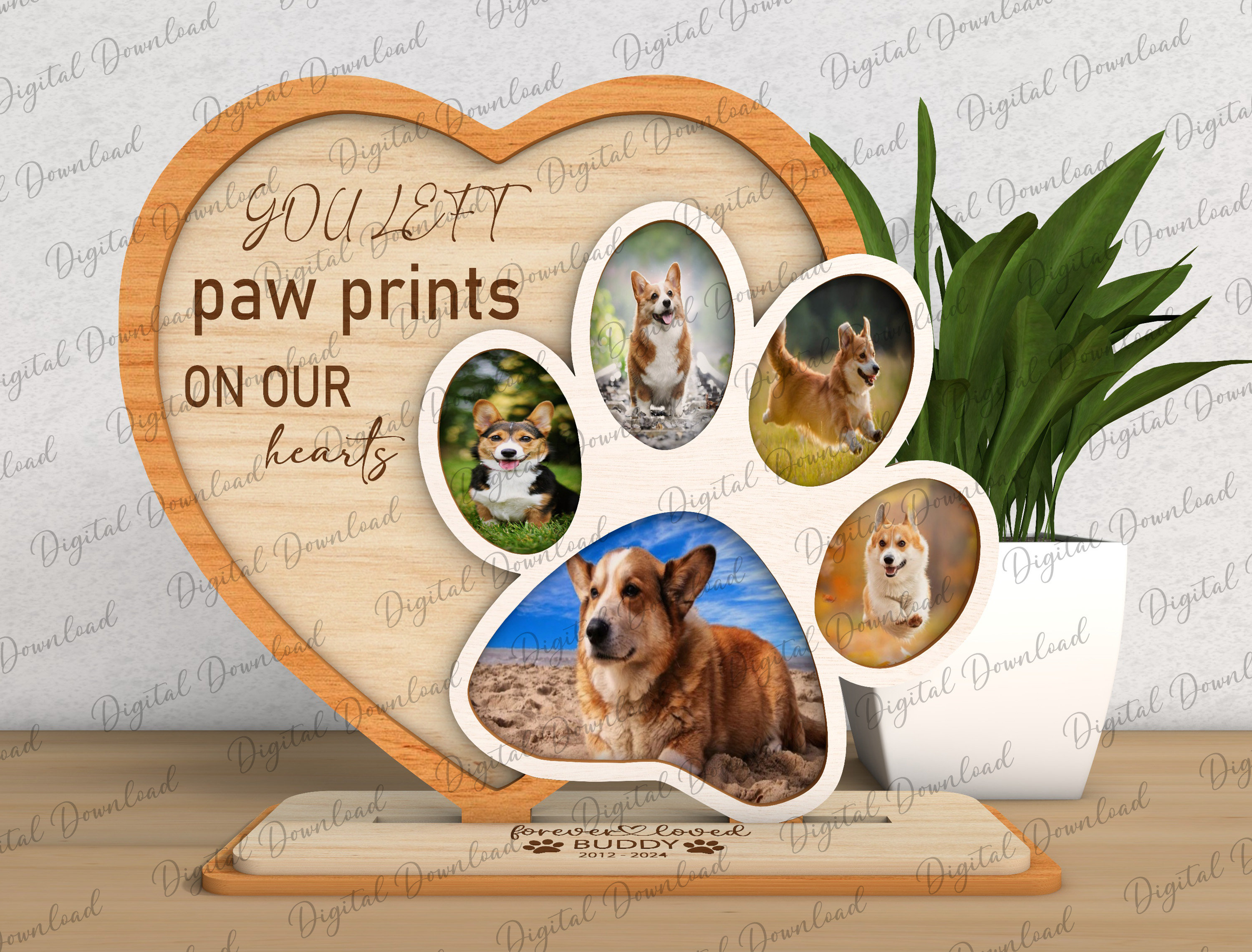 Personalized Dog Memorial Photo Frame Svg,pet Memorial Gifts ,family ...