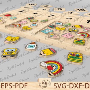 Montessori Math Toys Laser Cut File Svg, Educational Puzzles SVG Files ...
