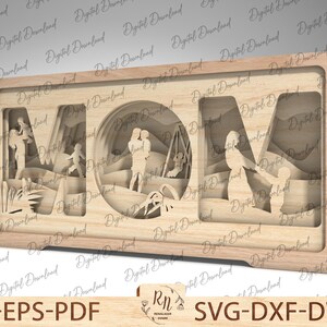 MOM Laser Cut File, Mother's Day Svg File and Laser Cut Mothers Day ...