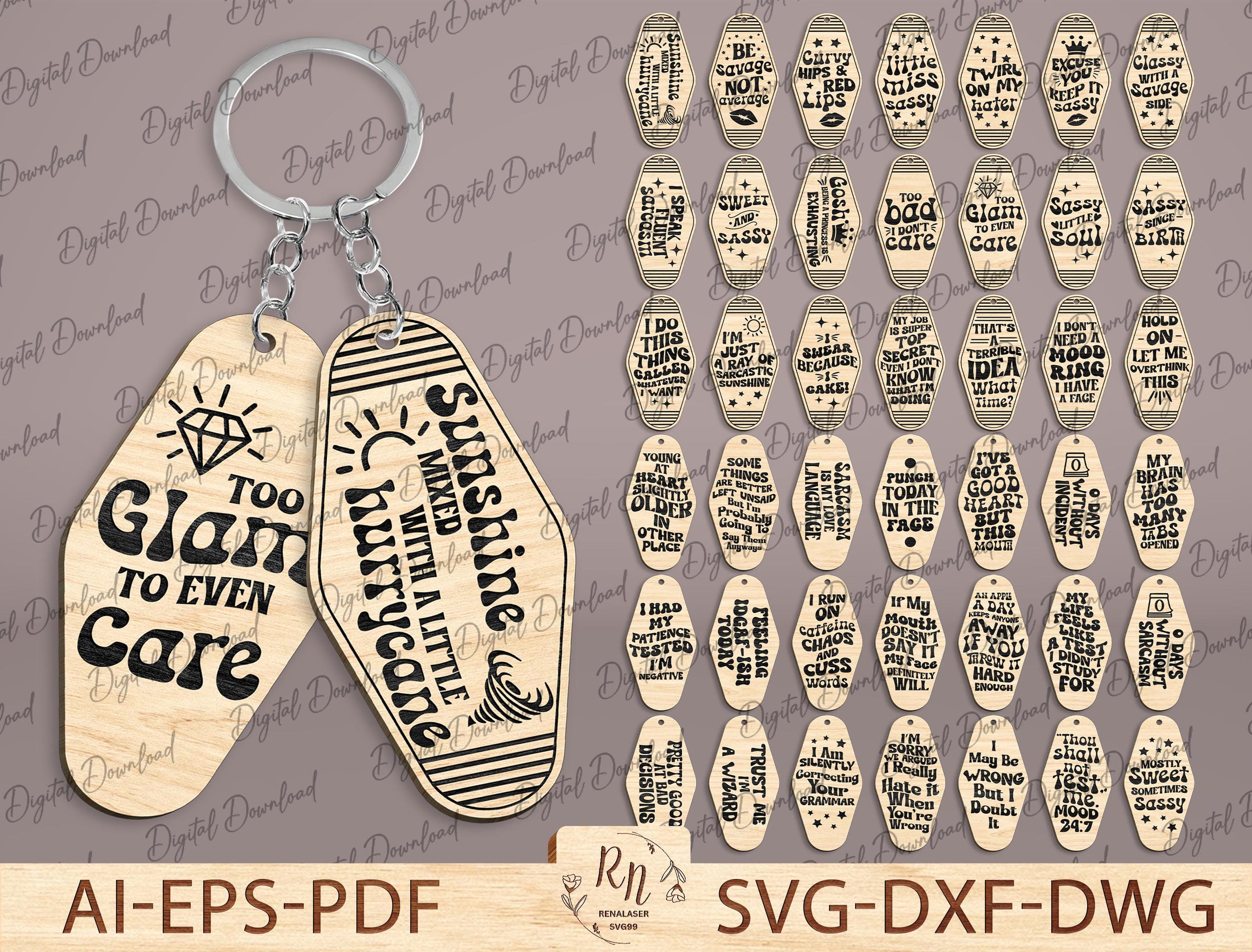 Snarky Motel Keychain SVG Bundle, Sarcastic Motel Keychain Svg, Adult ...