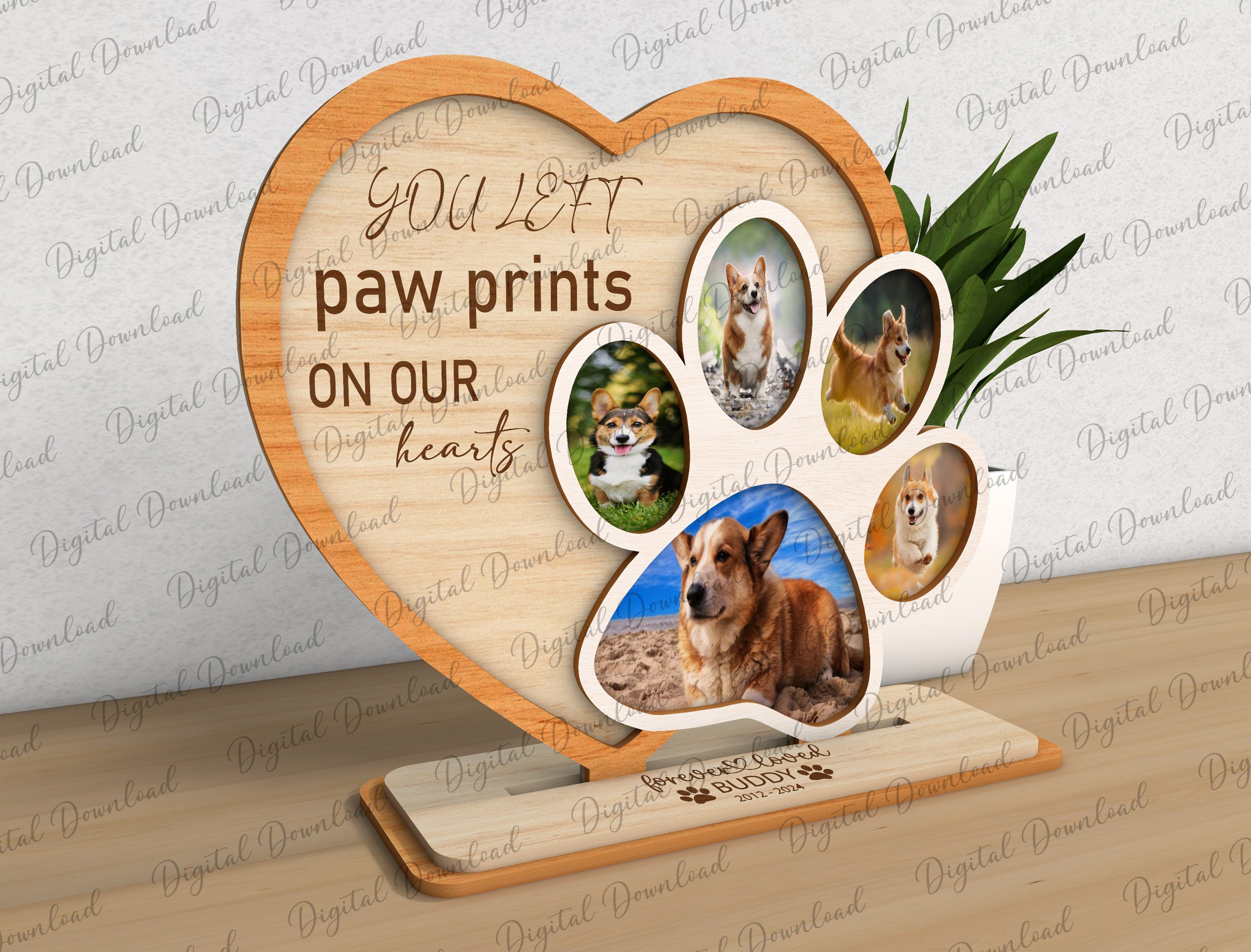 Personalized Dog Memorial Photo Frame Svg,pet Memorial Gifts ,family ...