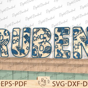 Space Alphabet Laser Cut File SVG , Space Letters, 26 A-Z Alphabet ...