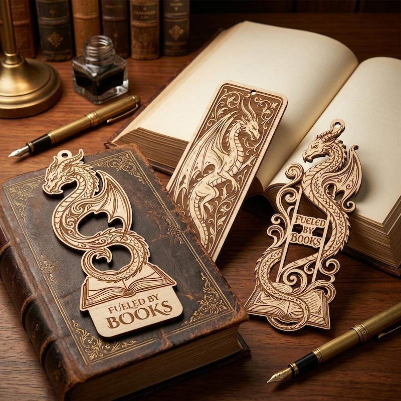 Wooden Fantasy Bookmarks - Etsy