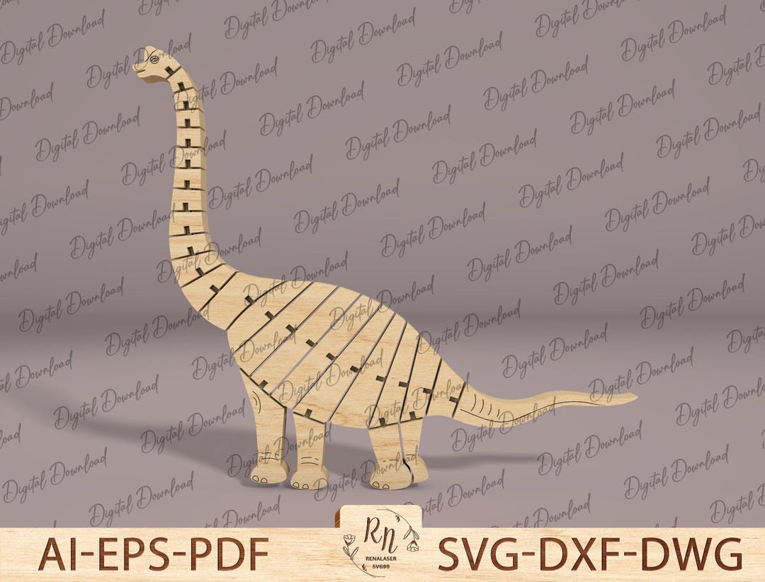 Dinosaur Svg Laser Cut File Multilayer Decor, Dinosaurs Toys for Kids ...