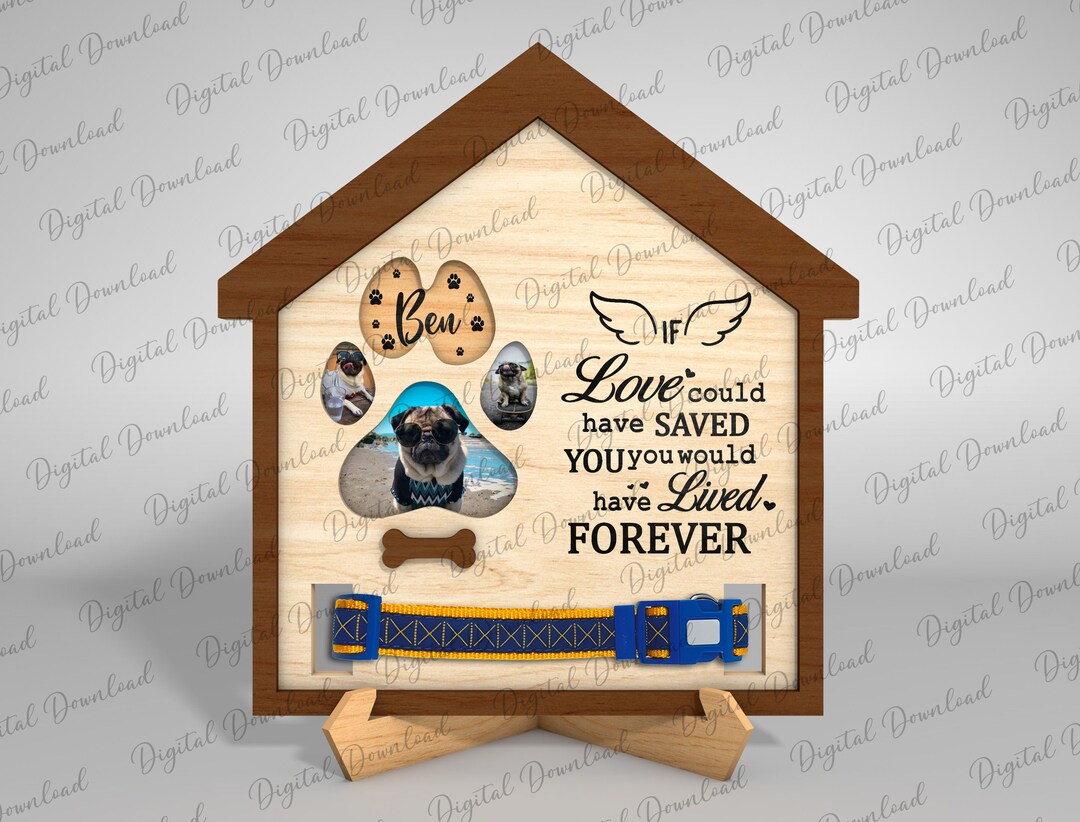 Personalized Dog Memorial Photo Frame Svg,pet Memorial Gifts ,memorial ...