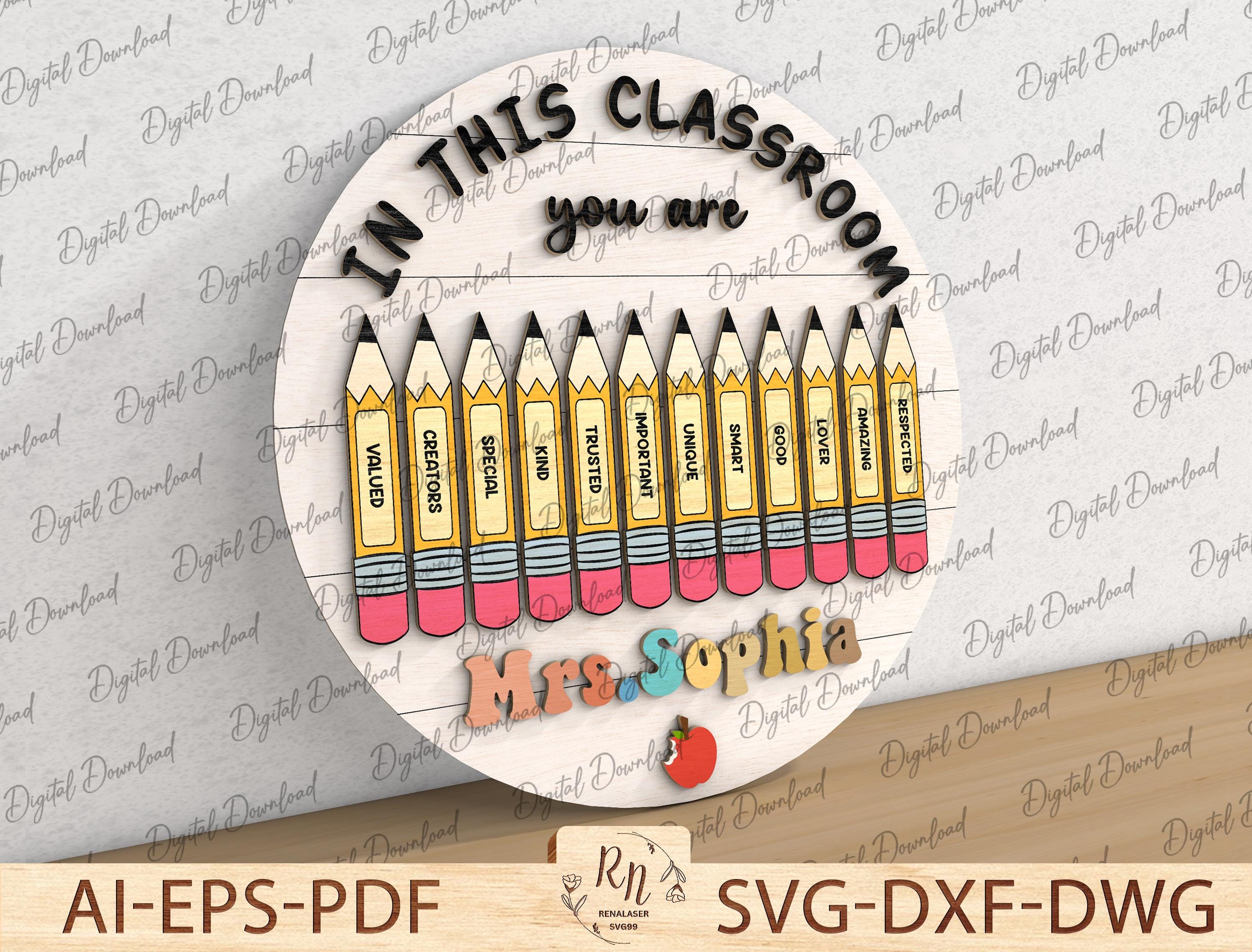 Personalized in This Classroom You Are Door Sign, Back to School Gift ...