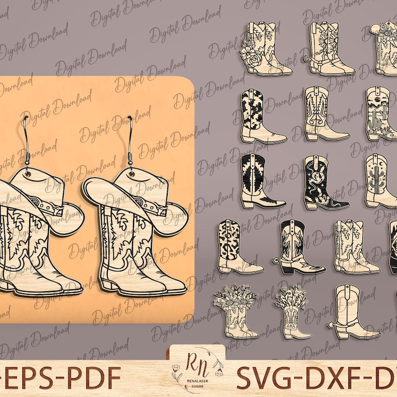 Laser Cut Cowboy Vectors - Etsy