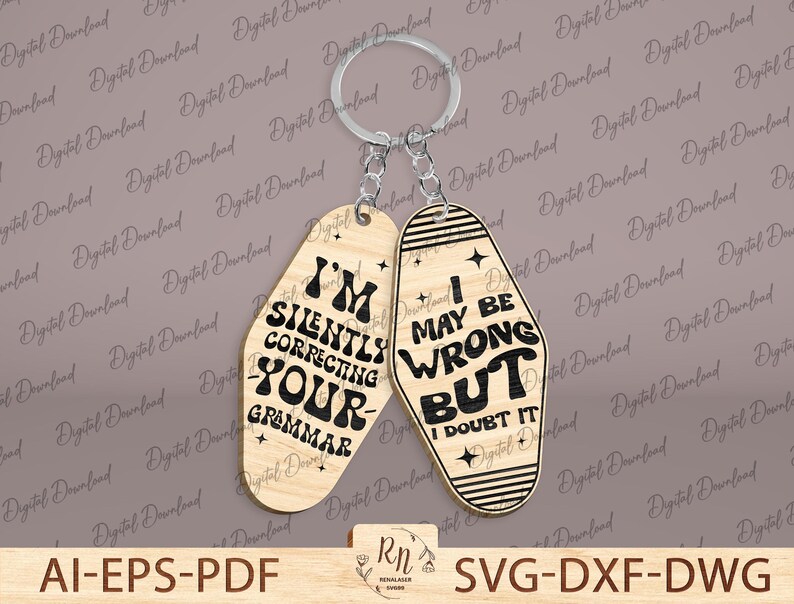 Sarcastic Motel Keychain Svg, Snarky Motel Keychain SVG Bundle, Adult ...