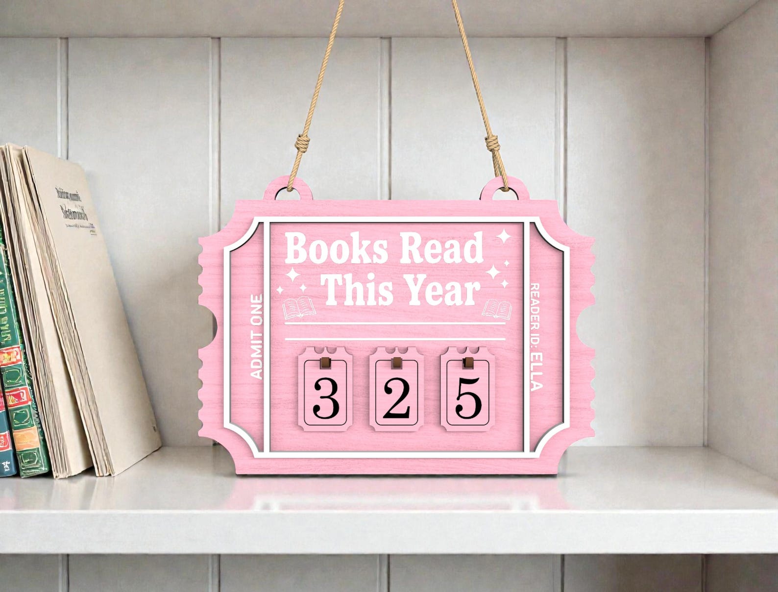 Books Read This Year Sign SVG, Reading Tracker SVG File, Personalized ...