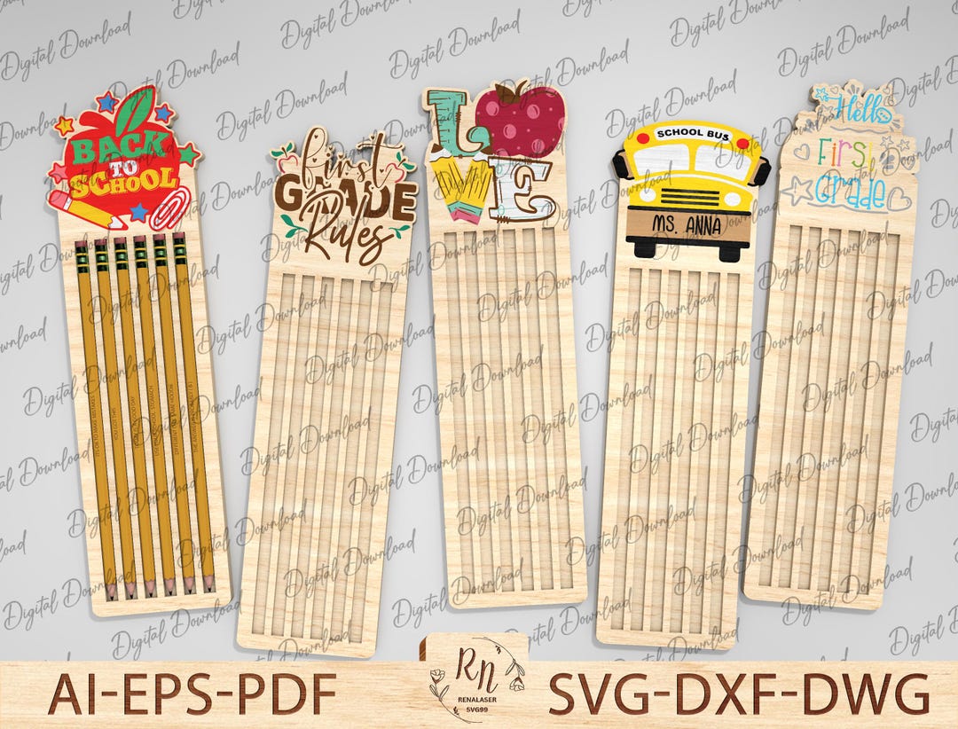 Pencil Jig Laser Cut Template, Laser Cut File for Personalized Pencils ...