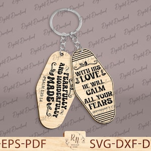 Christian Motel Keychain SVG Bundle, Religious Hotel Keychain Svg ...