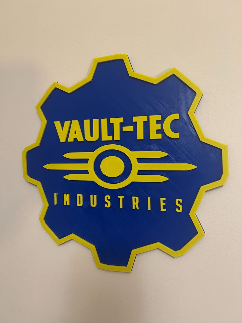 10” Vault Tec Wall Hanger Gear Logo Retro Art - Etsy