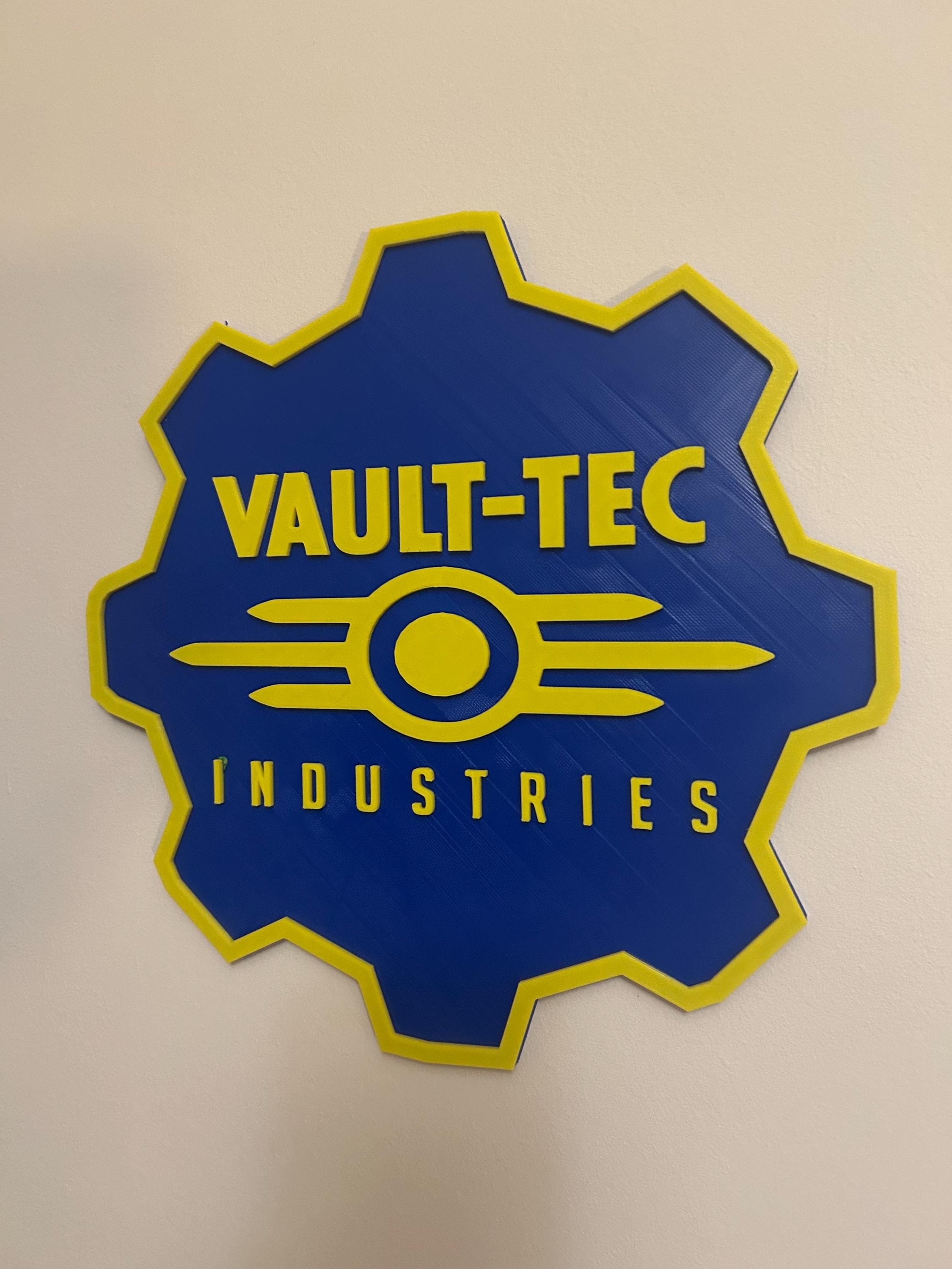10” Vault Tec Wall Hanger Gear Logo Fallout Retro Art - Etsy