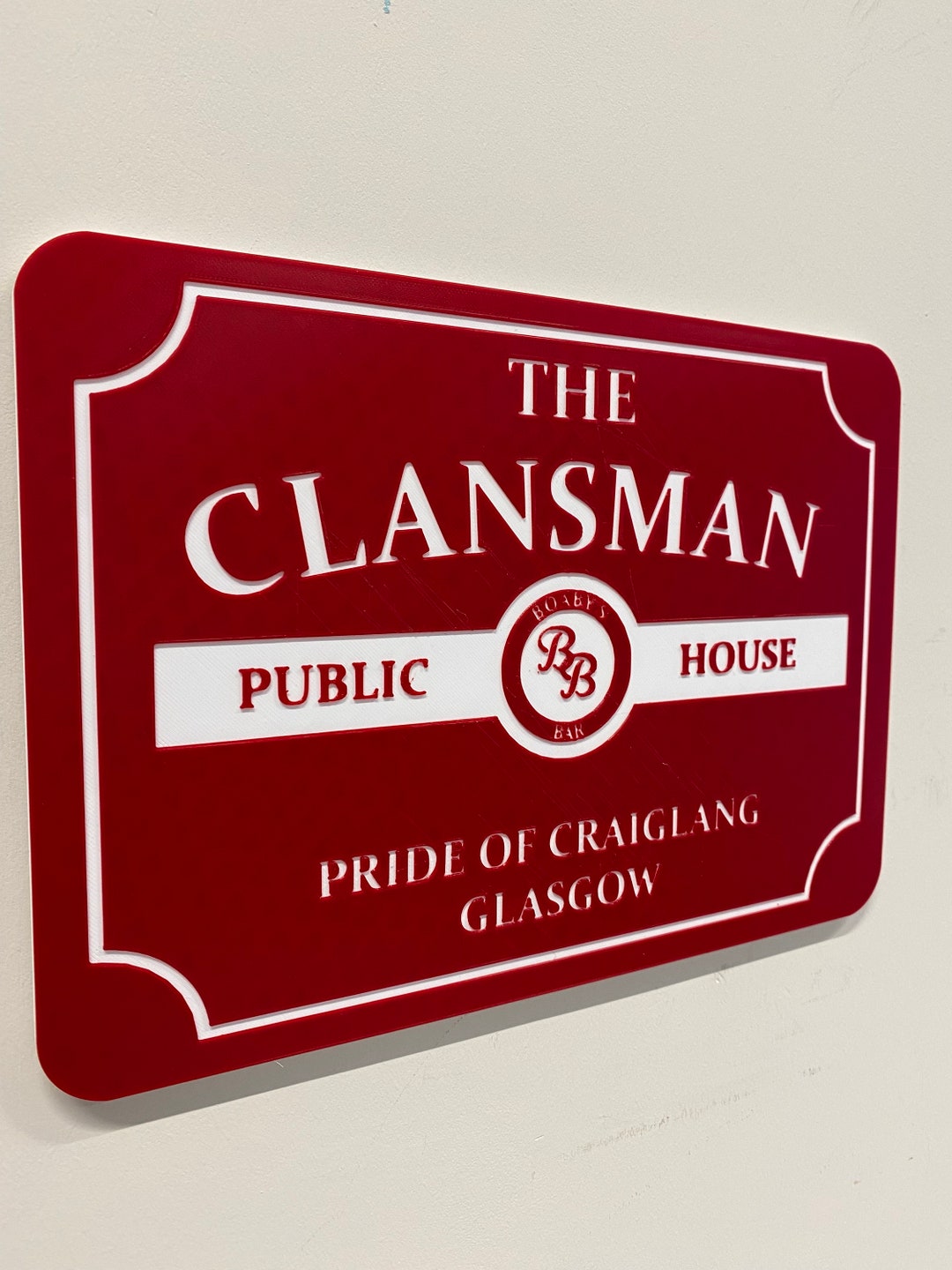 10” 3D the Clansman Still Game Pub Sign Plaque, Man Cave Bar - Etsy
