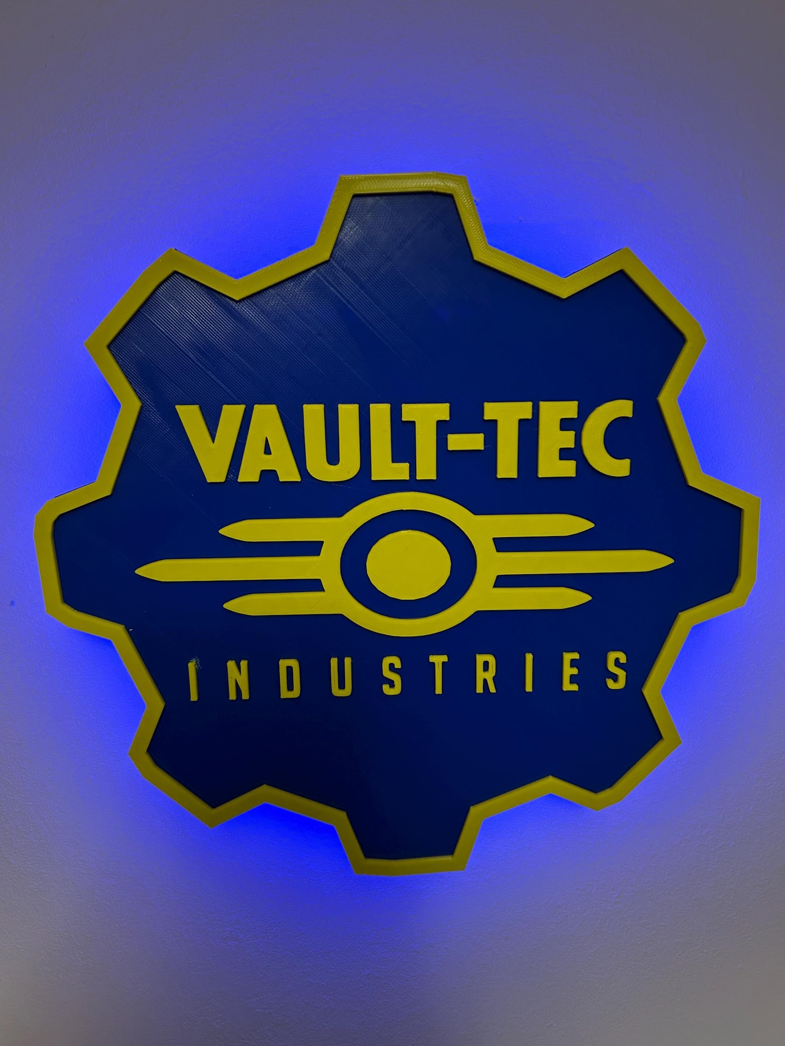 10” Vault Tec LED Wall Hanger Gear Logo Retro Art - Etsy