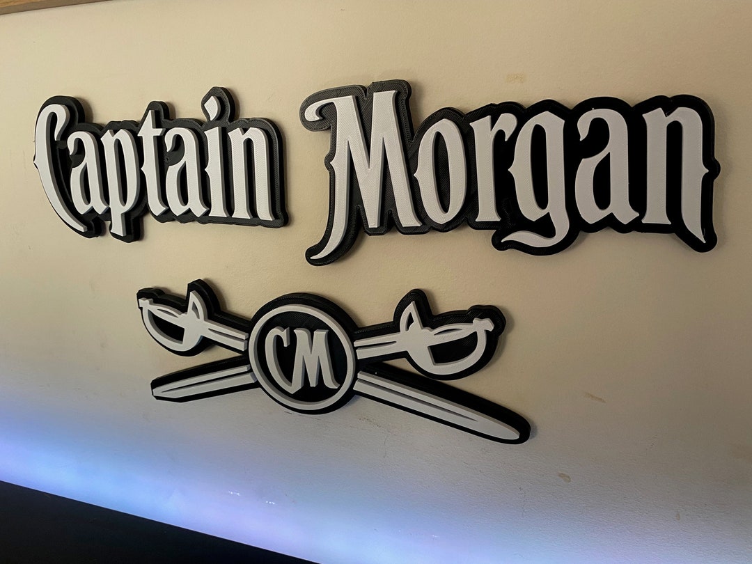 Large 3D Captain Morgans Logo for Bar, Man Cave, Garage 12 Across - Etsy