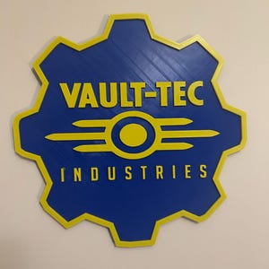 10” Vault Tec LED Wall Hanger Gear Logo Fallout Retro Art - Etsy