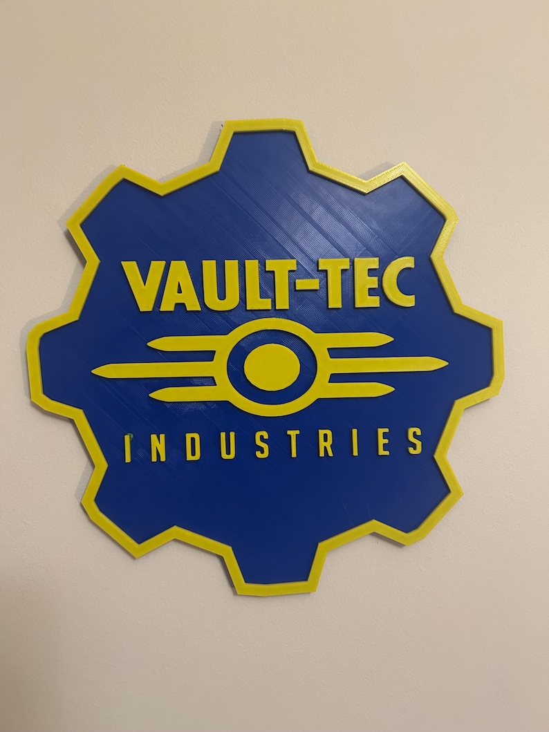 10” Vault Tec Wall Hanger Gear Logo Retro Art - Etsy