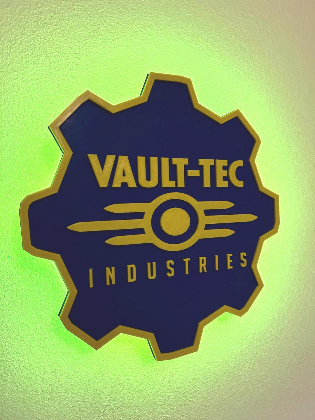 10” Vault Tec LED Wall Hanger Gear Logo Fallout Retro Art - Etsy