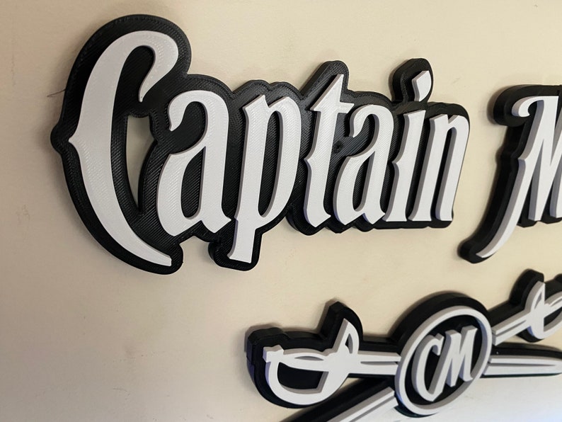 Large 3D Captain Morgans Logo for Bar, Man Cave, Garage 12 Across - Etsy