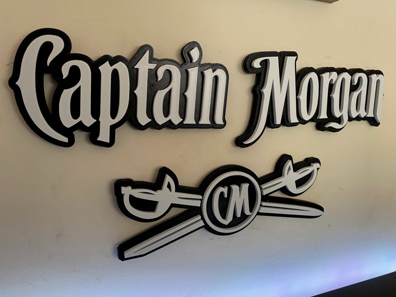 Large 3D Captain Morgans Logo for Bar, Man Cave, Garage 12 Across - Etsy
