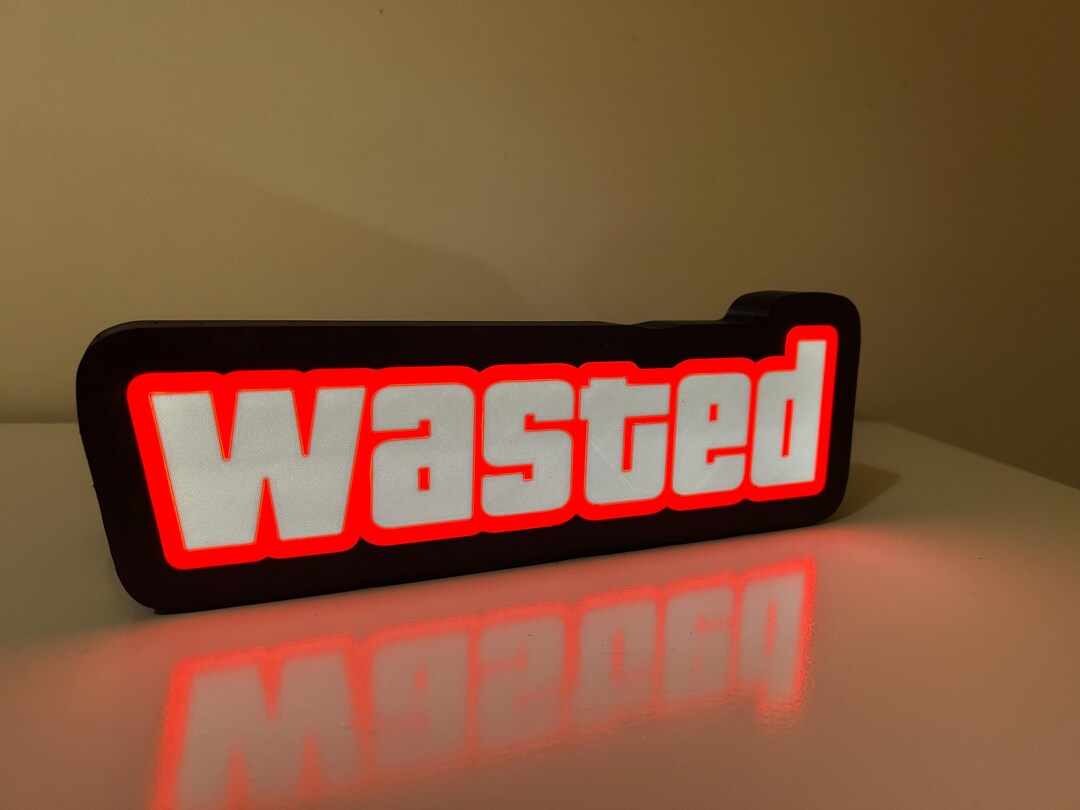 Grand Theft Auto Wasted Light up Sign for Bar, Pub, Home, Garage - Etsy