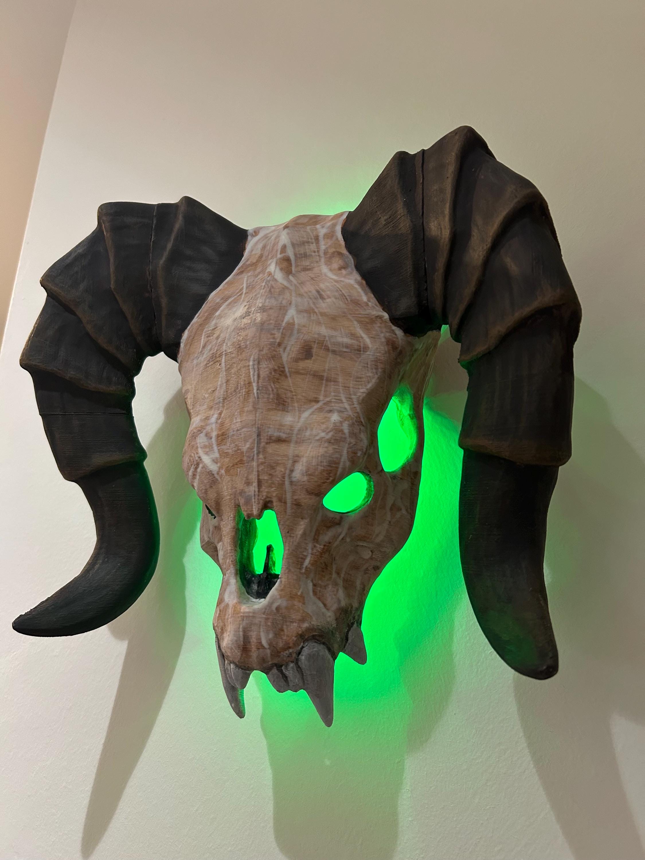 12” Glowing Deathclaw Skull Remote Control 16 Colour - Etsy