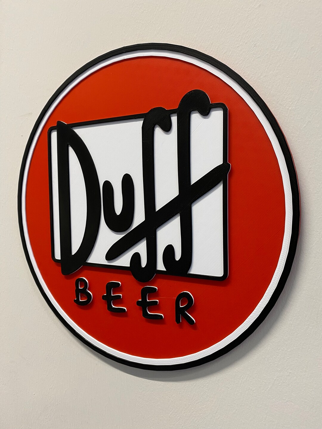 10” Duff Beer Pub Sign for Man Cave Bar the Simpsons - Etsy