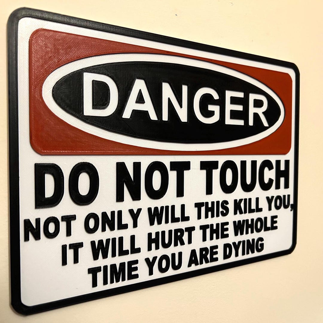 10” Funny Warning Sign for Garage, Man Cave Bar, Workshop - Etsy