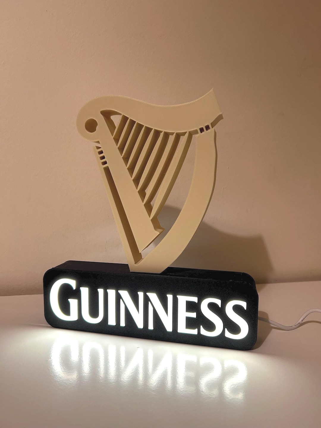 9” Guinness Harp Bar Sign USB - Etsy
