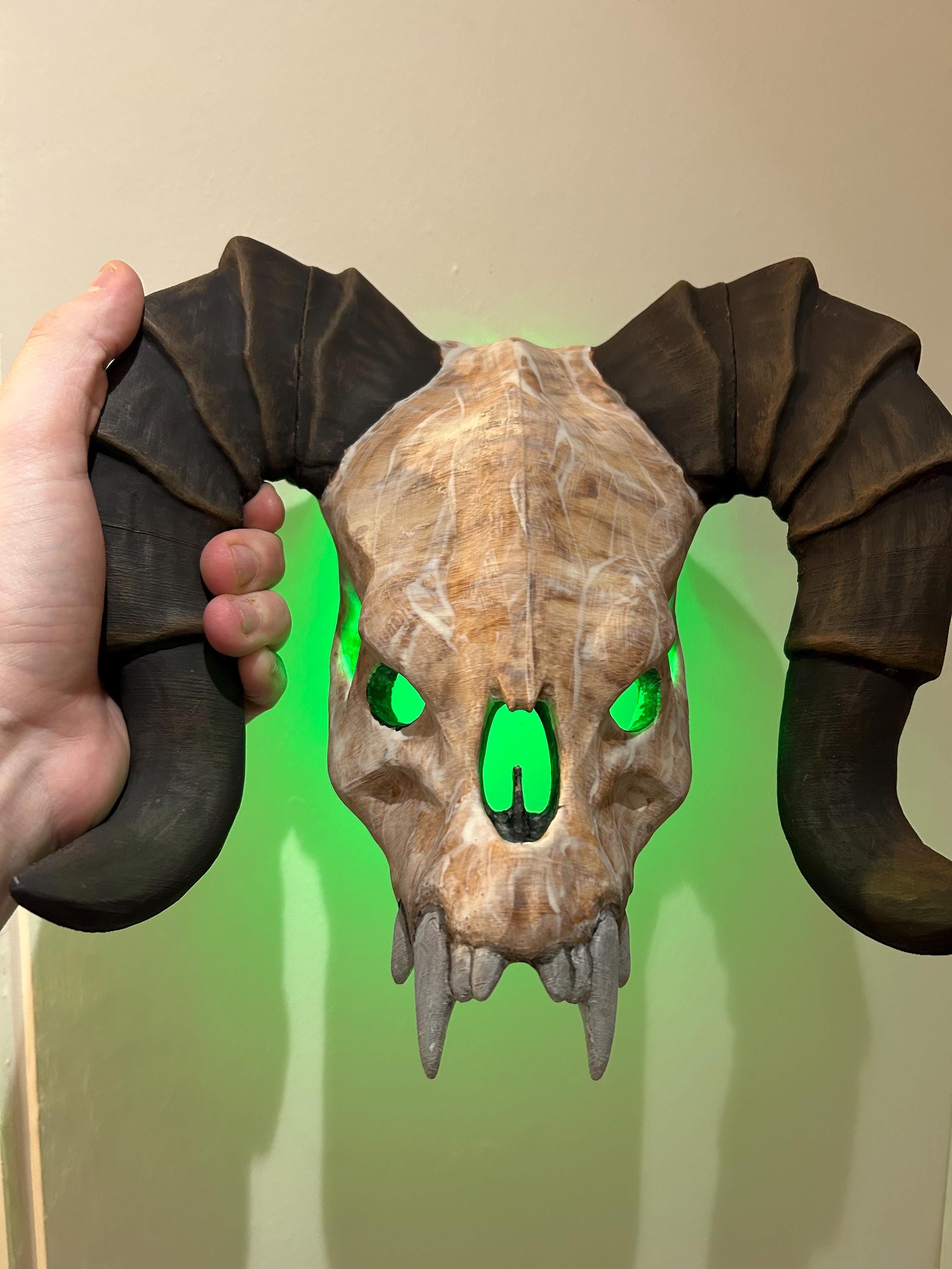 12” Glowing Deathclaw Skull Remote Control 16 Colour - Etsy