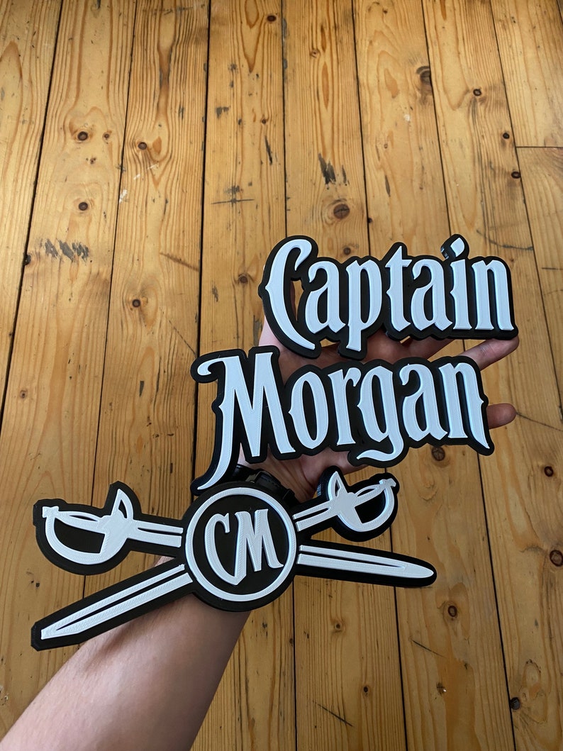Large 3D Captain Morgans Logo for Bar, Man Cave, Garage 12 Across - Etsy