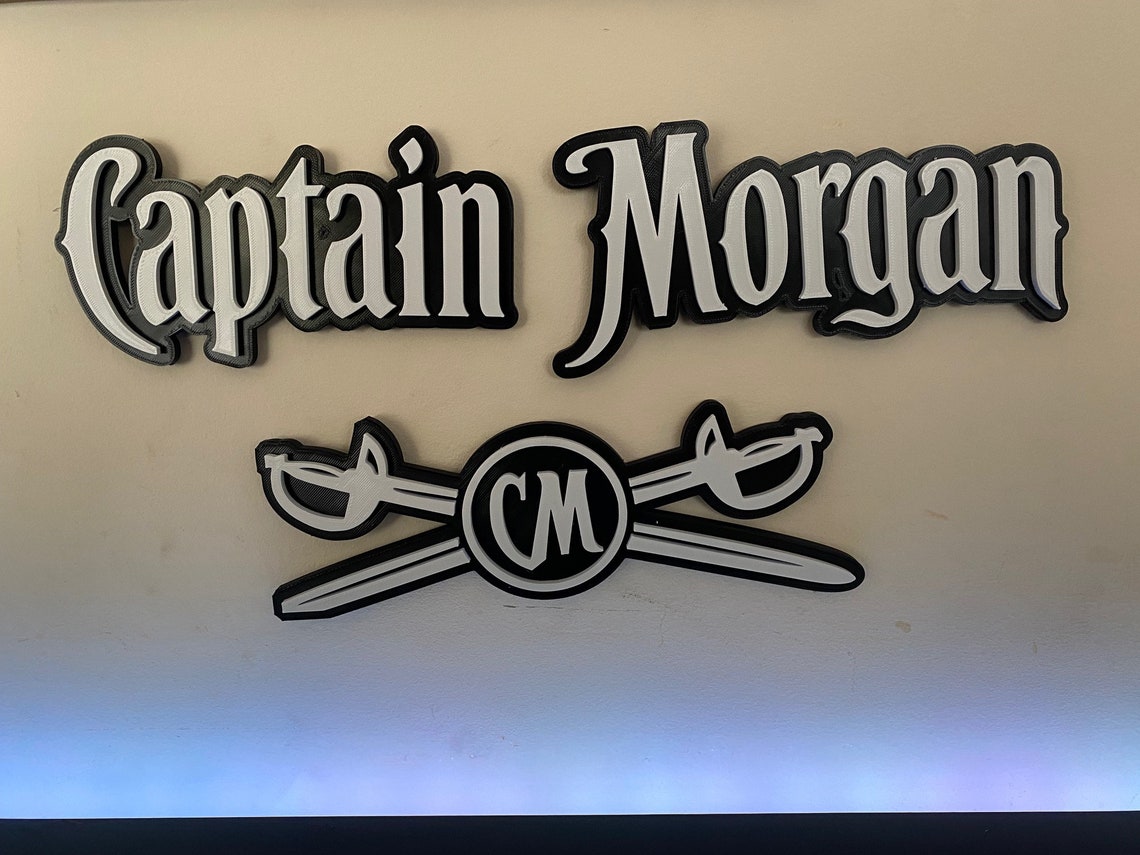 Large 3D Captain Morgans Logo for Bar, Man Cave, Garage 12 Across - Etsy