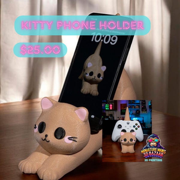 Kitty Phone Stand - Etsy