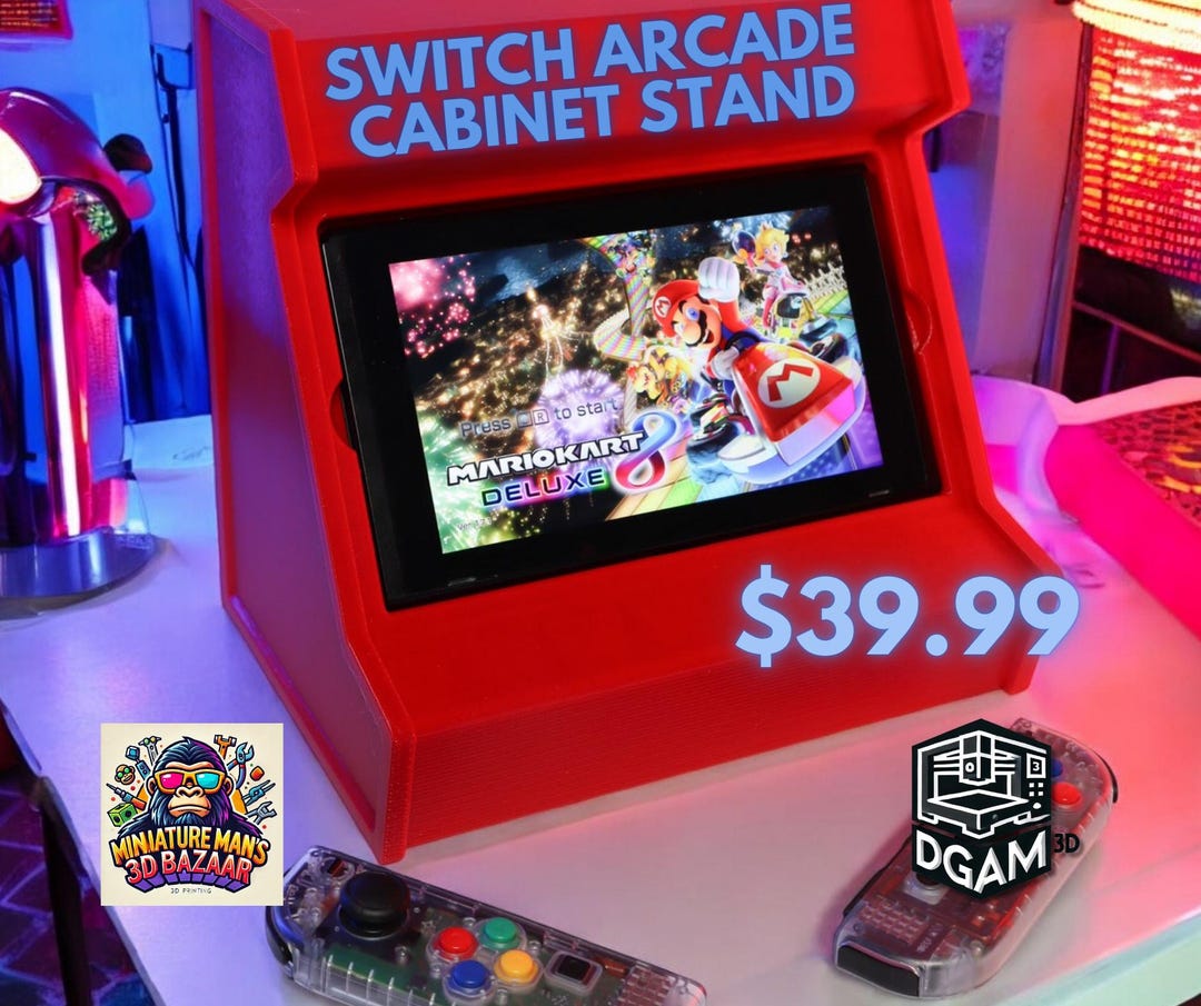 Custom Arcade Cabinet Nintendo Switch Stand Retro Gaming Holder 5 ...