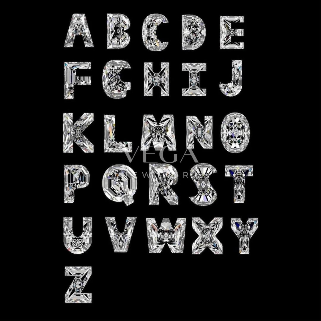 Lab Grown Diamond Initial Letter or Number: E-F VVS Quality - Etsy