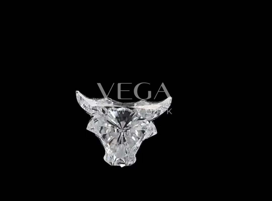 Bull Cut Lab Grown Diamond, Bull Shape Lab Created Diamond, Animal ...