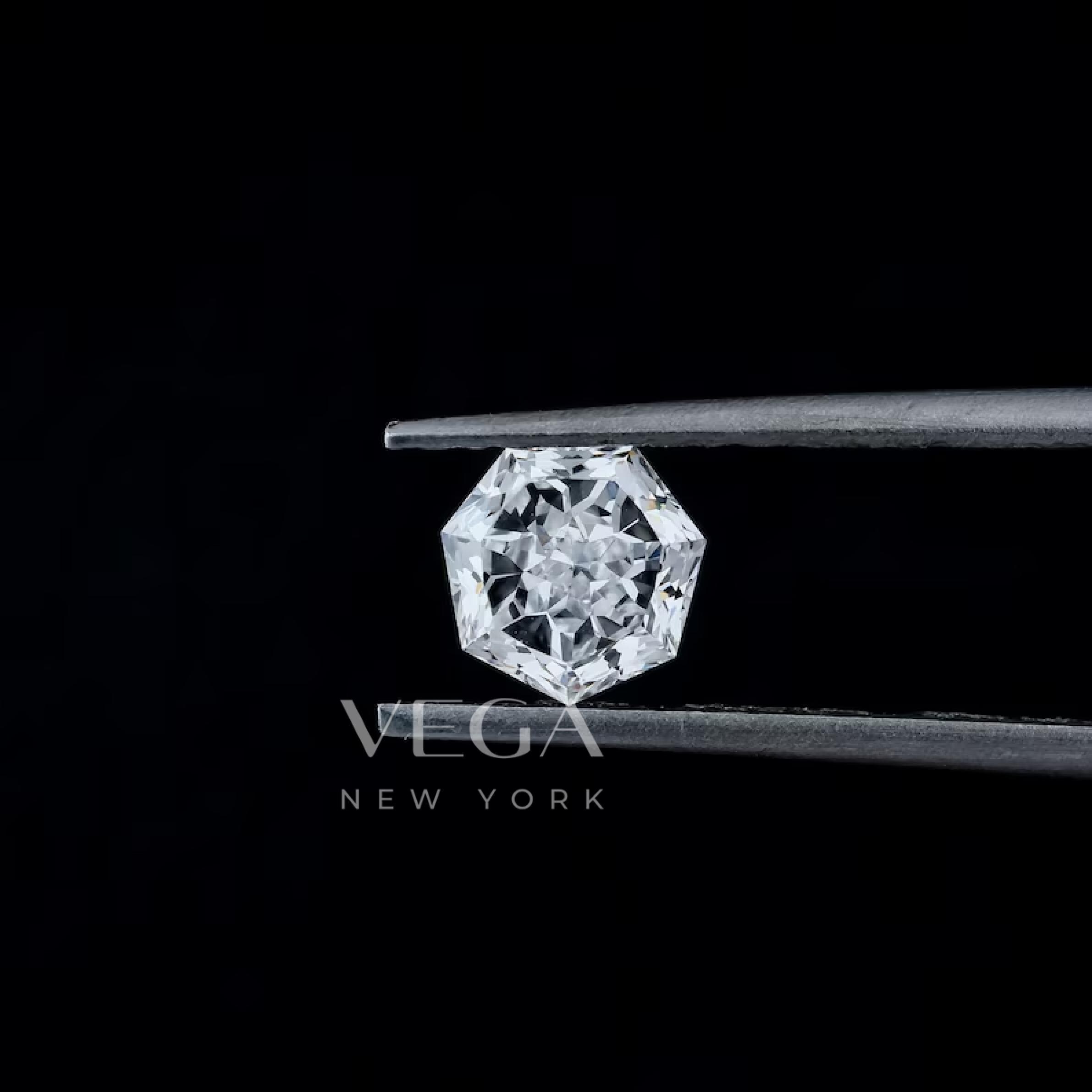 Heptagon Shape Lab Grown Diamond, Heptagon Cut Fancy Lab Grown Diamond, Septagon Lab Grown ...