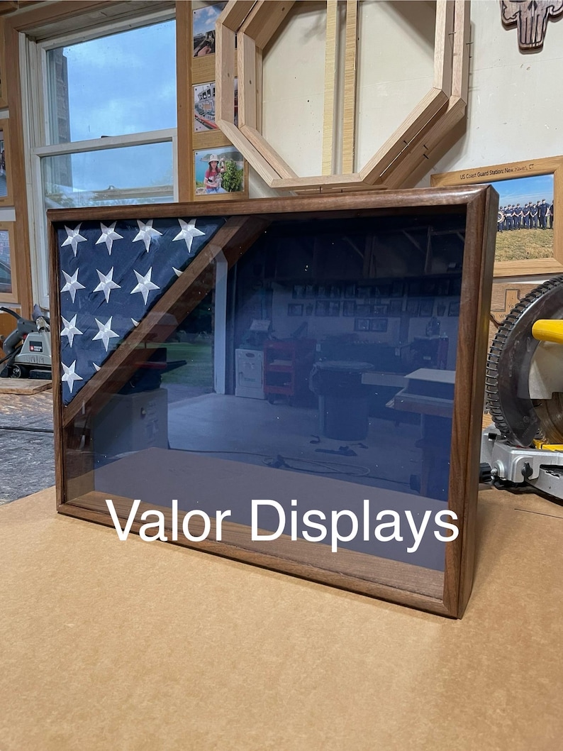 Shadowbox one Flag, Flag Display, Military Shadow Box, Air Force, Army ...