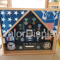 Military Uniform Shadow Box Display Case, Custom Keepsake Box, Wooden ...