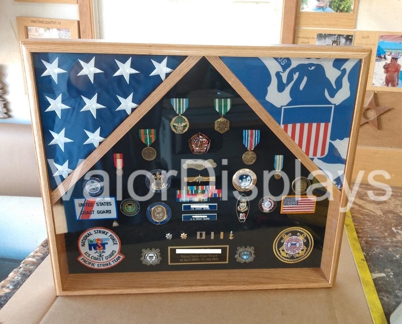 Shadowbox (two-flag), Flag Display, Military Shadow Box, Air Force ...