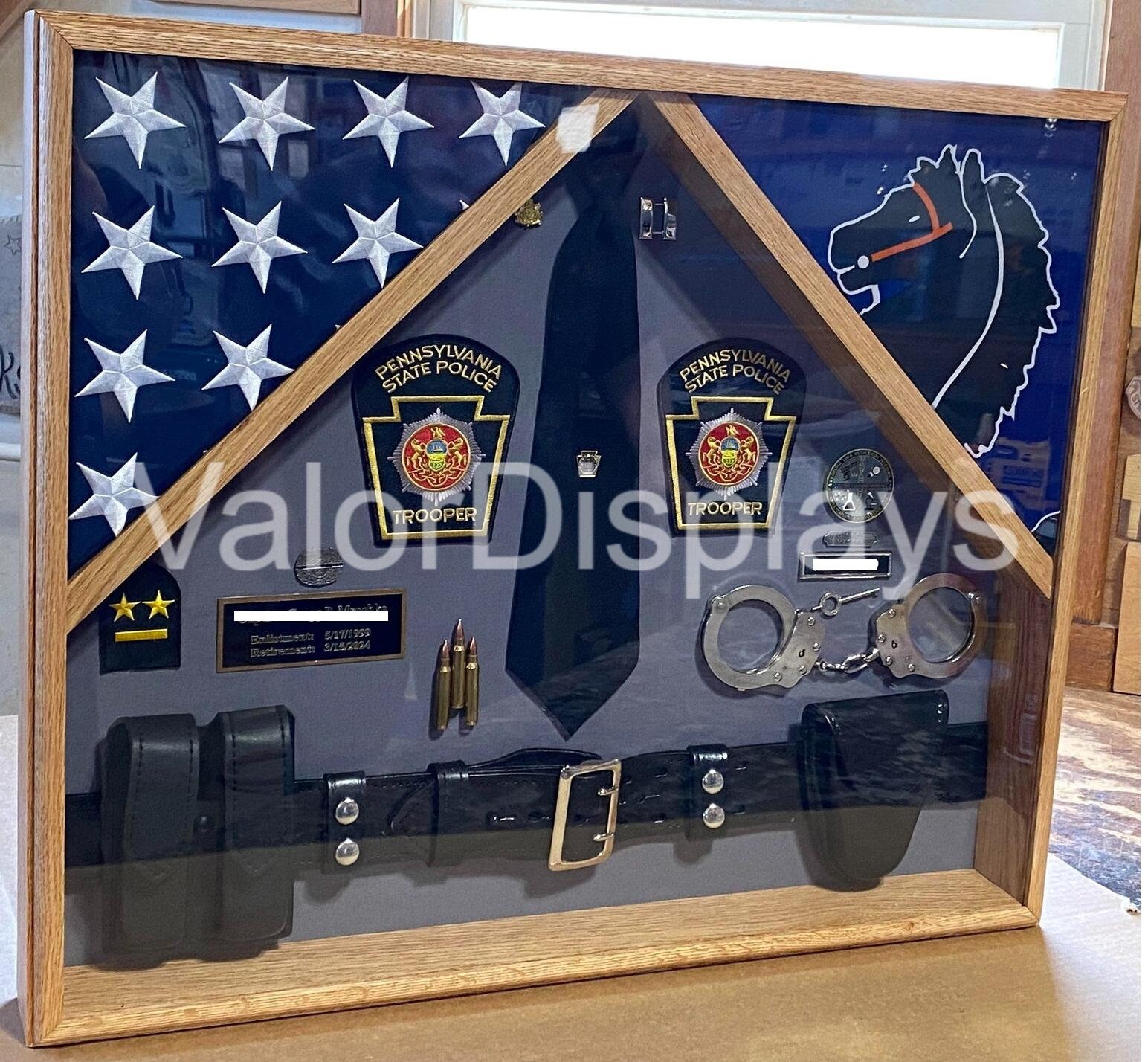 Shadowbox two-flag, Flag Display, Military Shadow Box, Air Force, Army ...