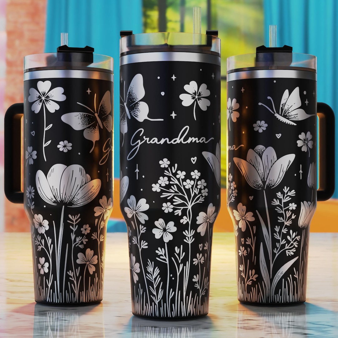 Grandma Laser Svg, Grandma Tumbler Svg, 40oz Tumbler Engraved Design ...