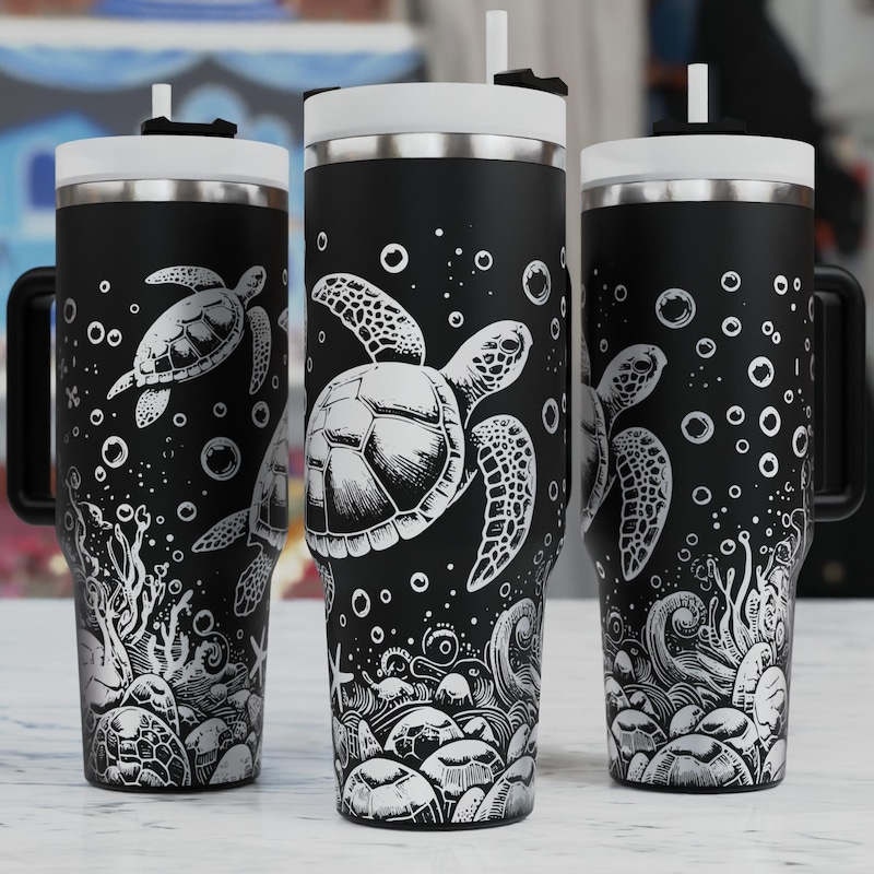 Sea Turtle Laser Wrap Svg - Etsy