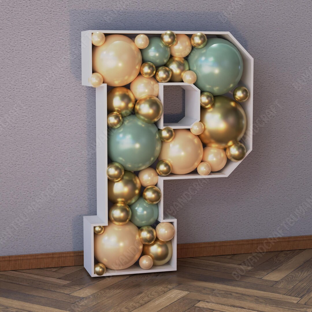 Letters Frame Template, Letters P Printable PDF, 1ft to 7ft Printable ...