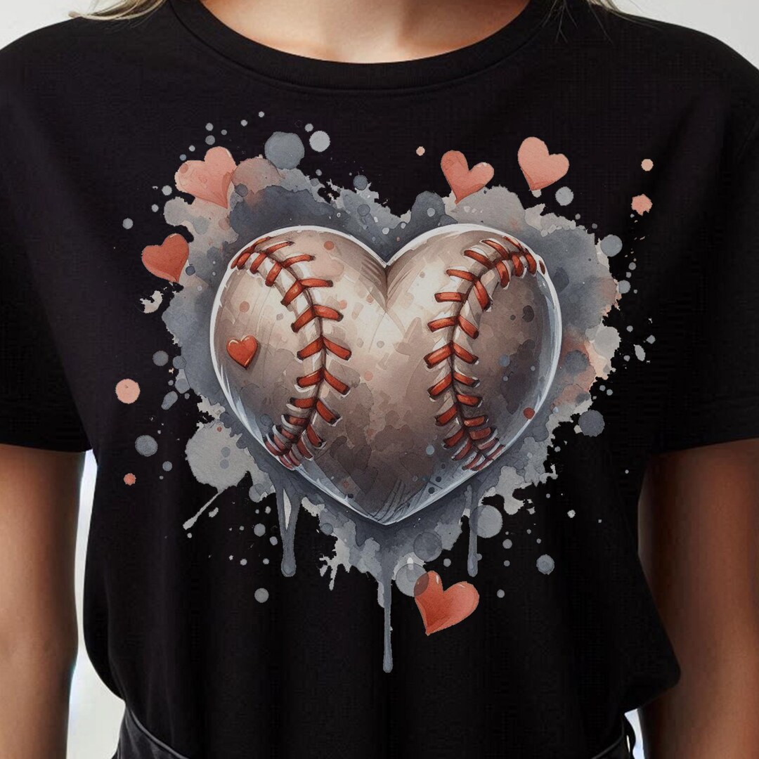 Baseball Heart Png, Baseball Sublimation Design Png, Sports T Shirt ...