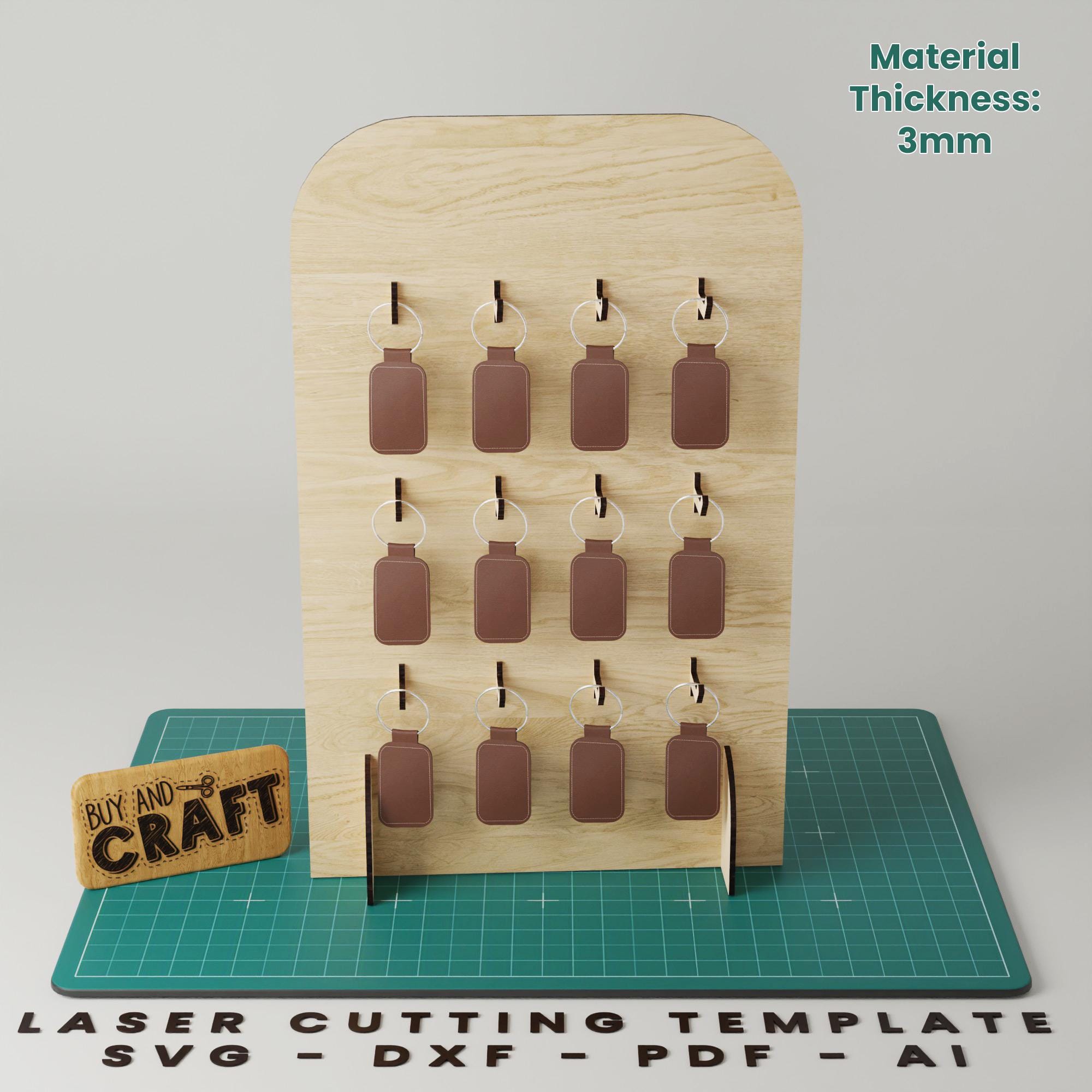 Keychain Display Stand SVG, Laser Cut Files (3mm) - Etsy